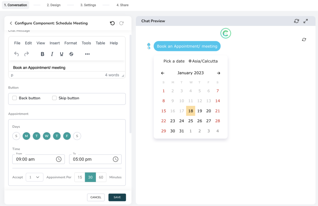 Meeting & Appointments - WeConnect.chat