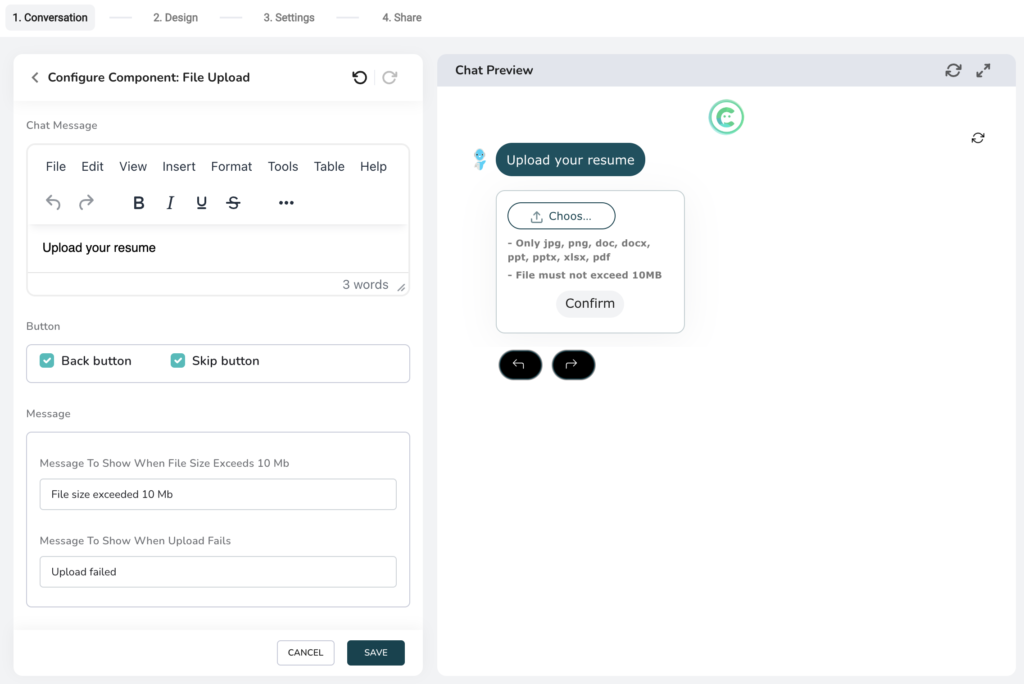 File Upload - WeConnect.chat