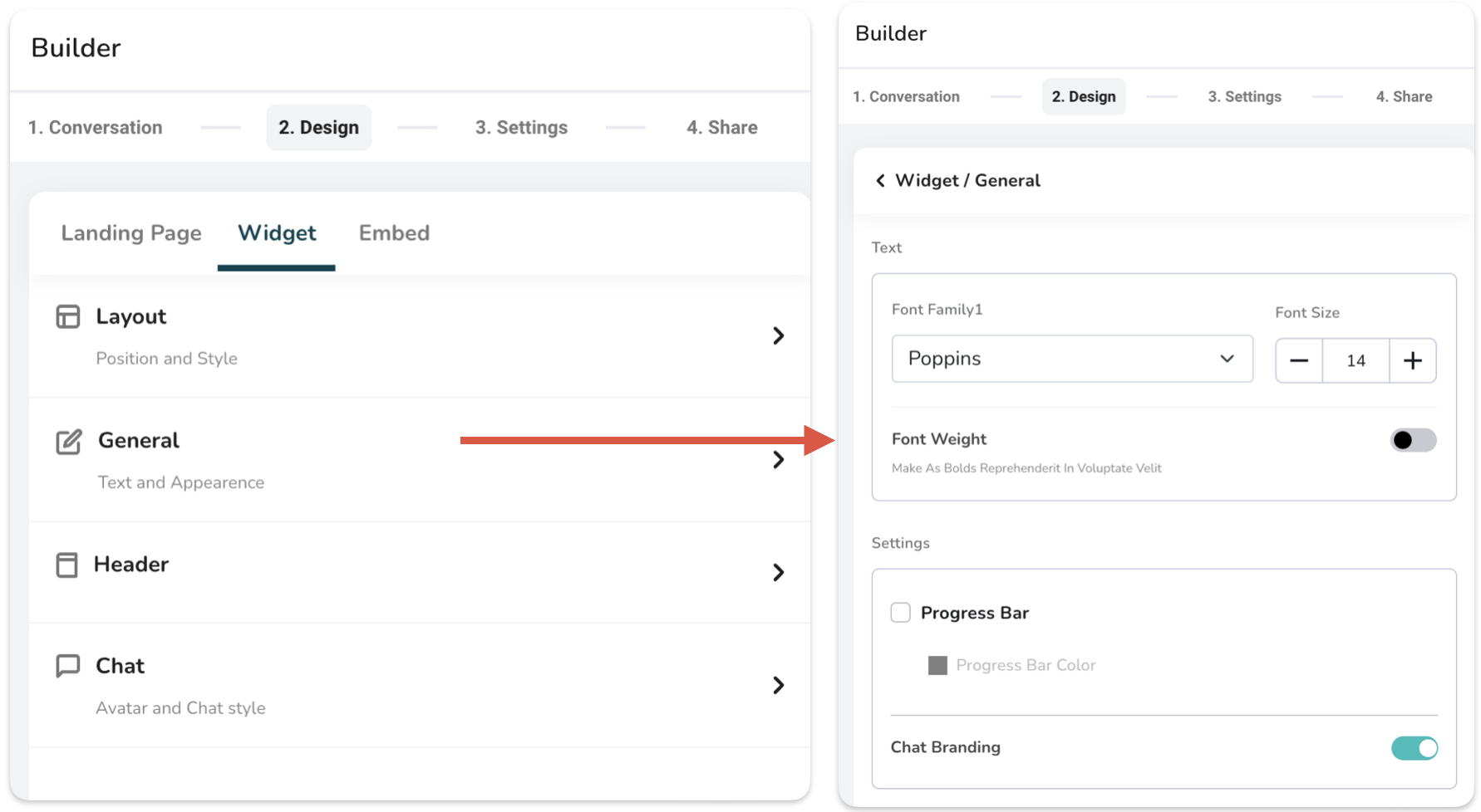 Customise Chat Interface - WeConnect.chat