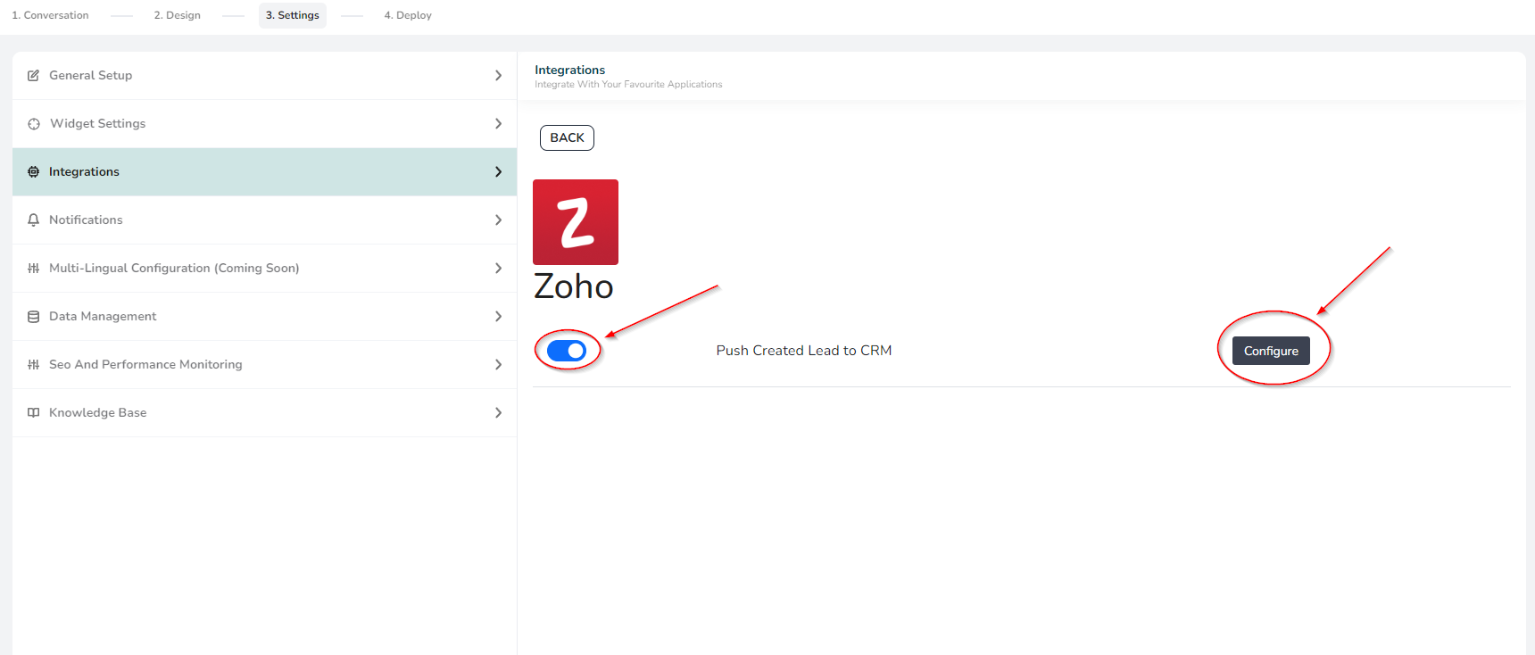 Zoho-integration - WeConnect.chat